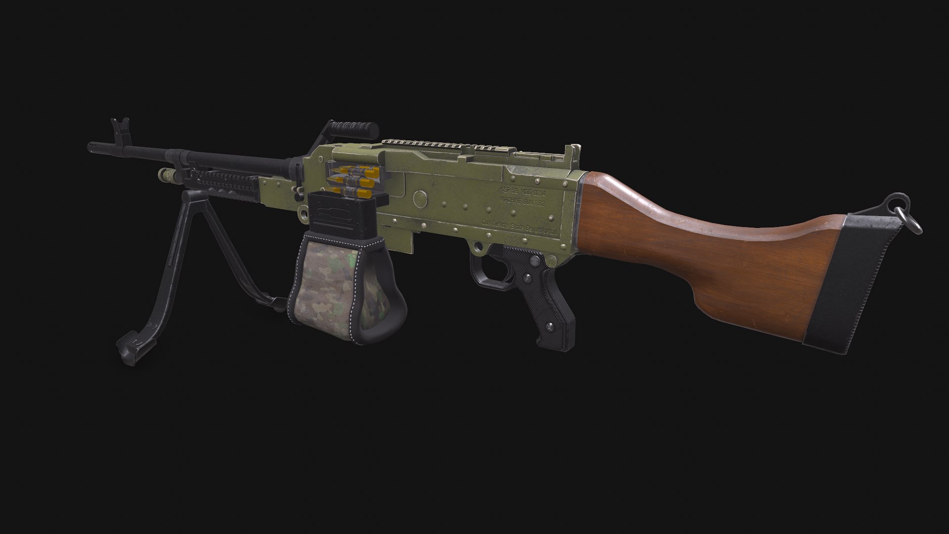 KSP 58 Machine Gun Low-poly PBR 3D - TurboSquid 2011221