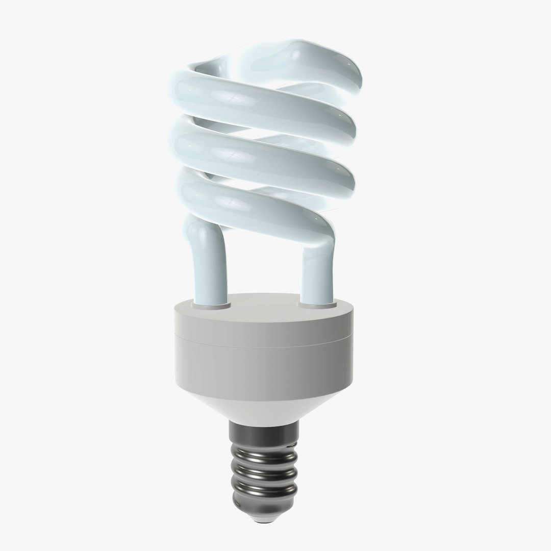 3D Compact Fluorescent Light Model - TurboSquid 1389014