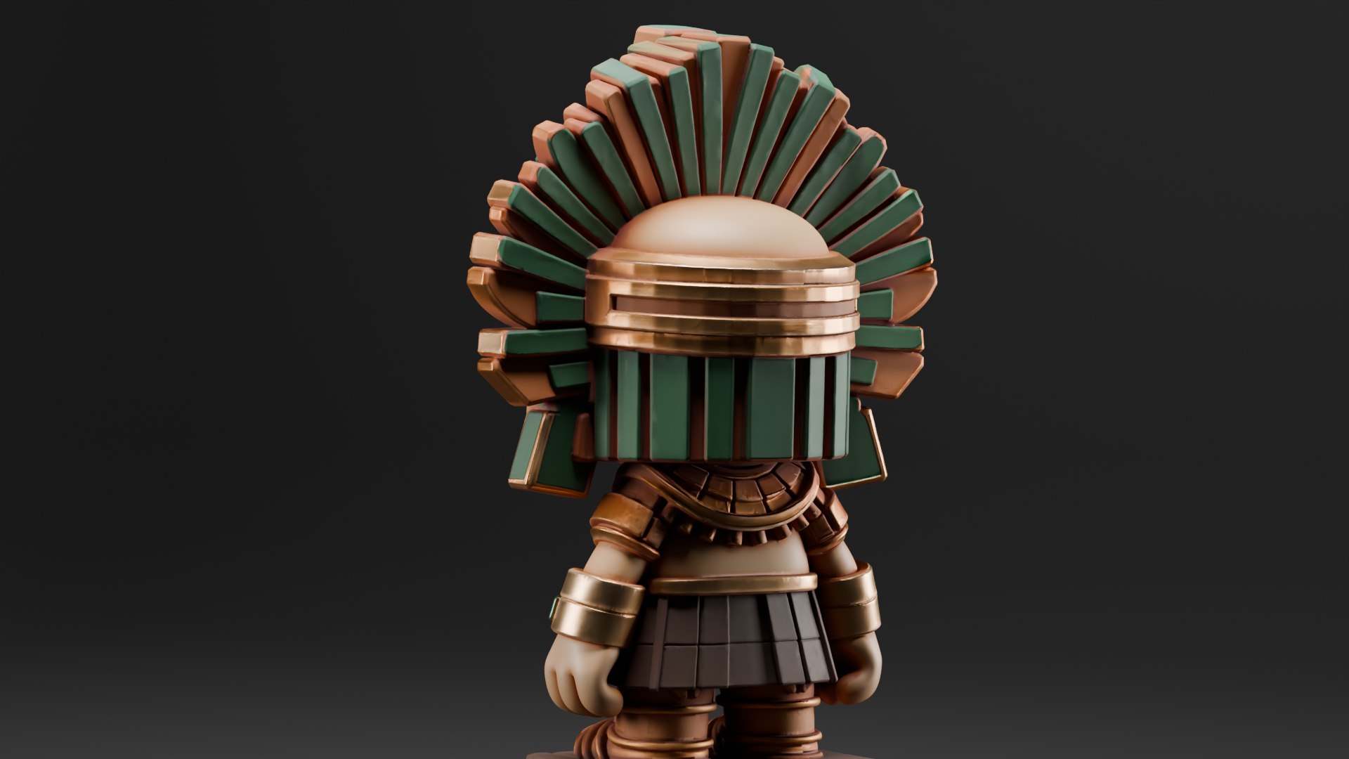 3D Mini Aztec King Stylized 3D Character Model - TurboSquid 2421559