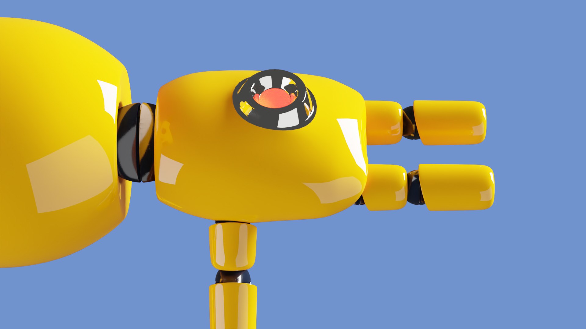 Simple Cute Cartoon Robot Character 3d Model Model - TurboSquid 1740498