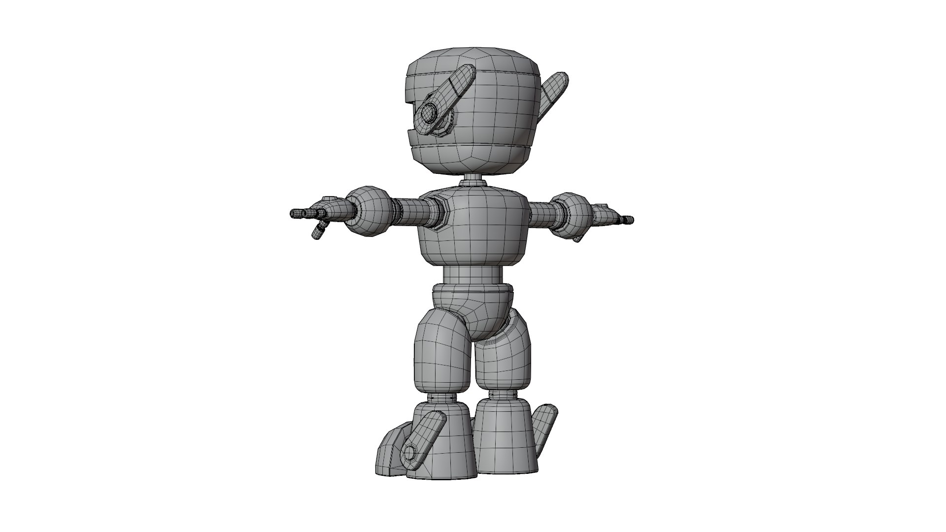 Simple Cute Cartoon Robot Character 3d Model Model - TurboSquid 1740498