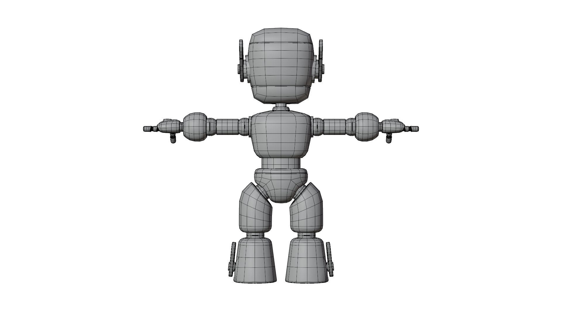 Simple Cute Cartoon Robot Character 3d Model Model - TurboSquid 1740498