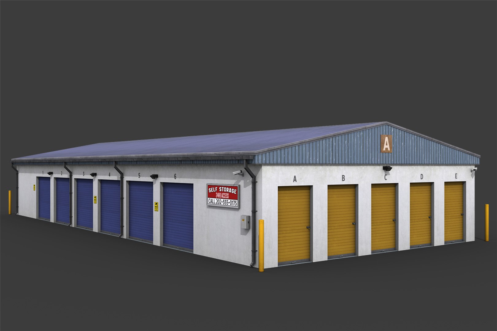 3D Selfstorage Warehouse Building - TurboSquid 1166606