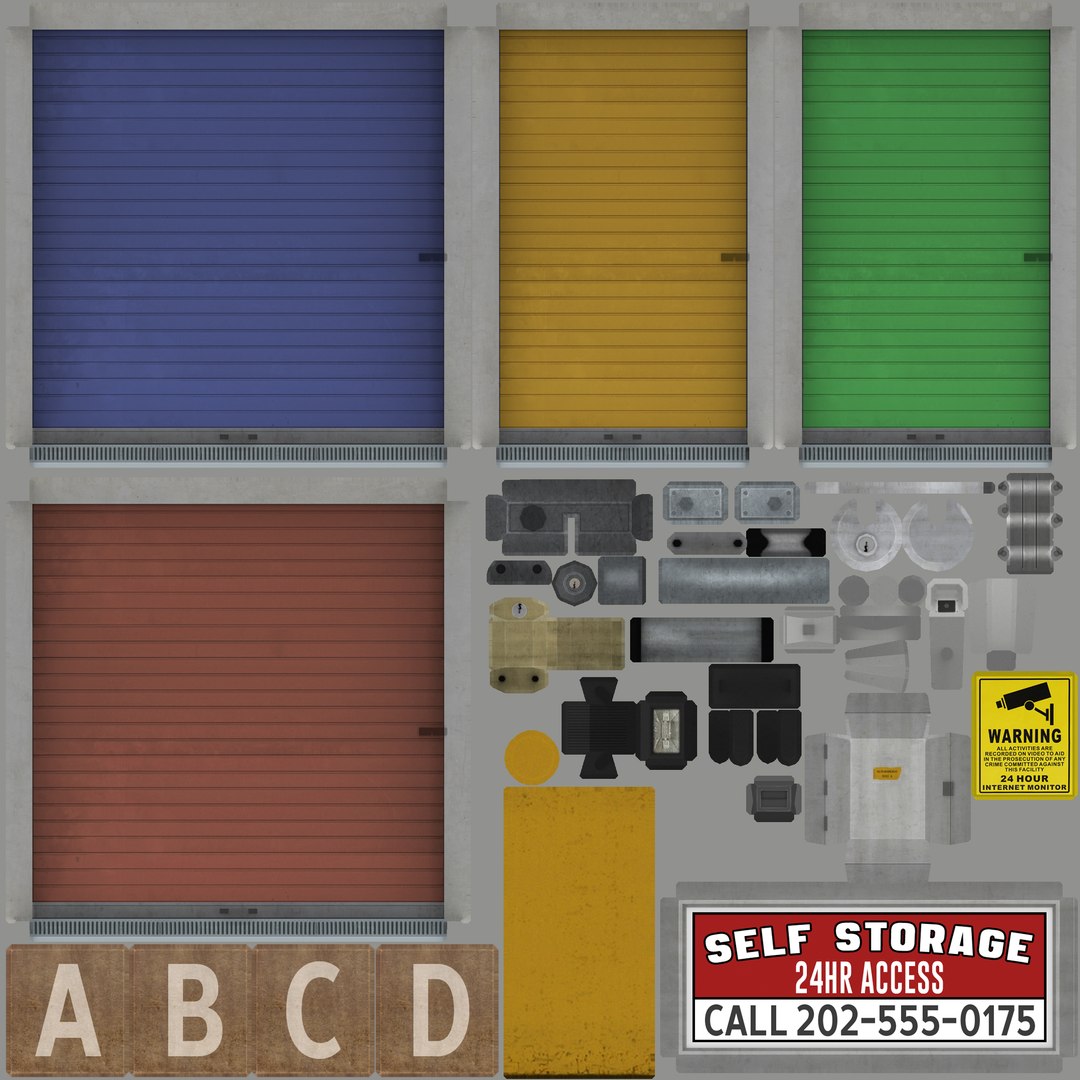 3D Selfstorage Warehouse Building - TurboSquid 1166606