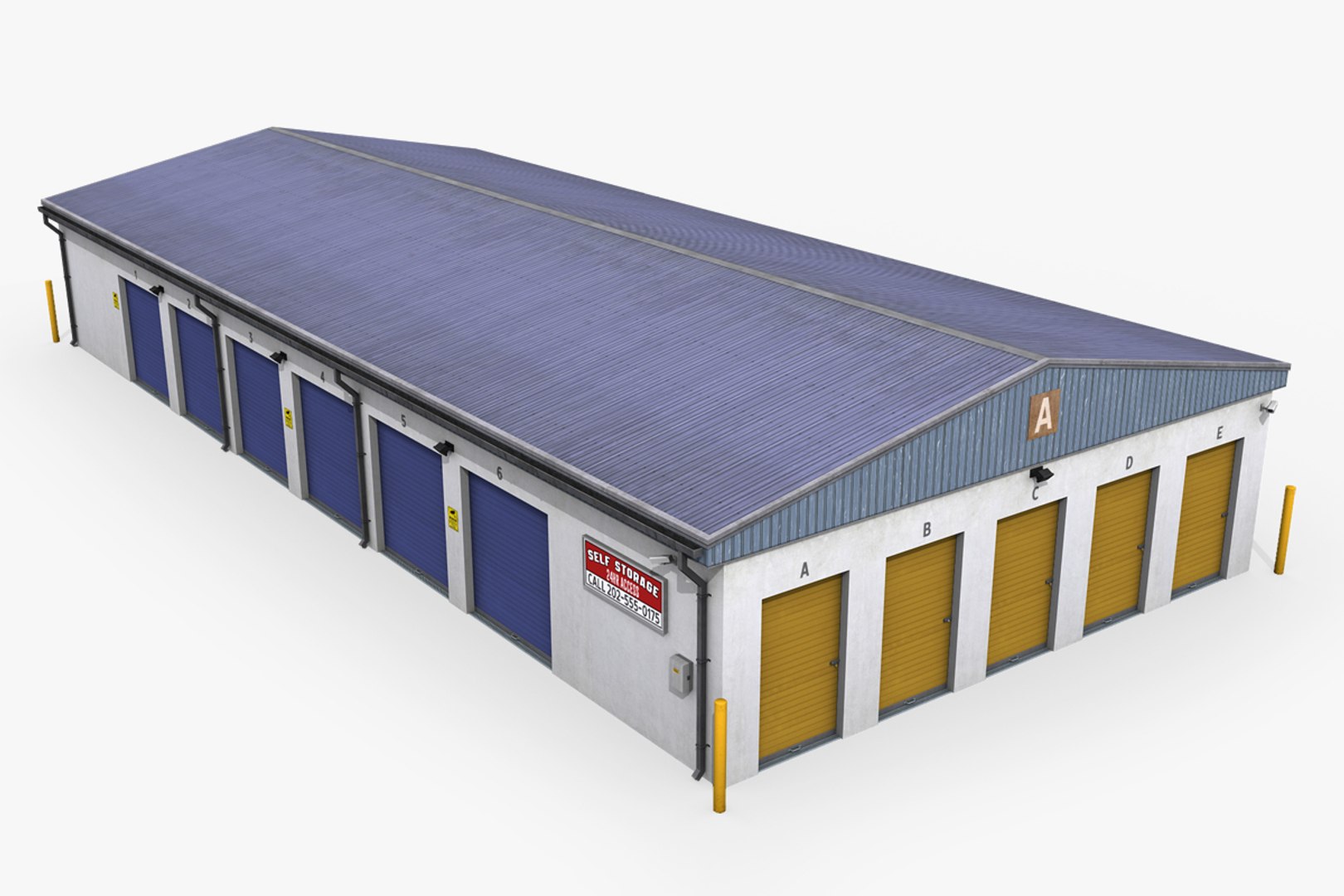 3D Selfstorage Warehouse Building - TurboSquid 1166606
