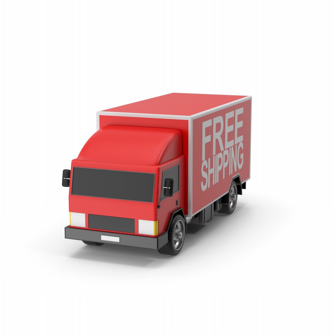 Free Shipping Truck 3D Model - TurboSquid 2326729