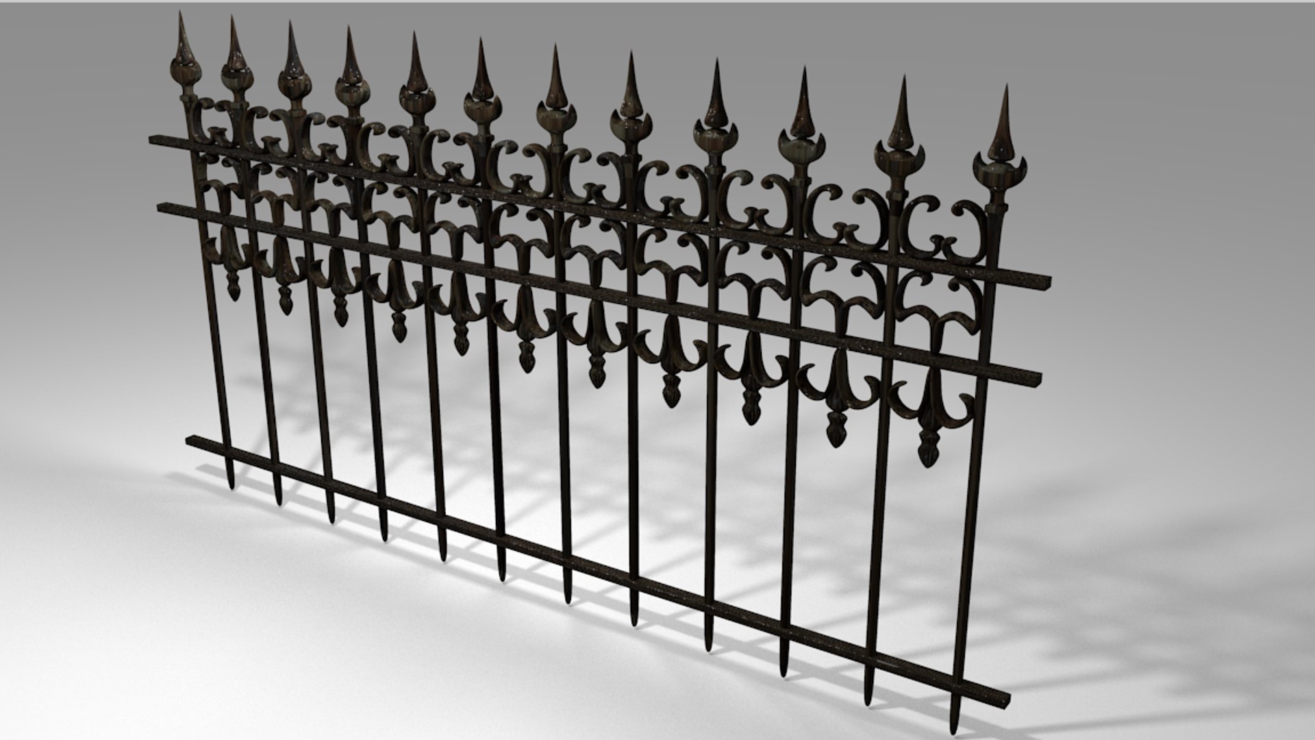 3D Old Black Railing Model - TurboSquid 1312957