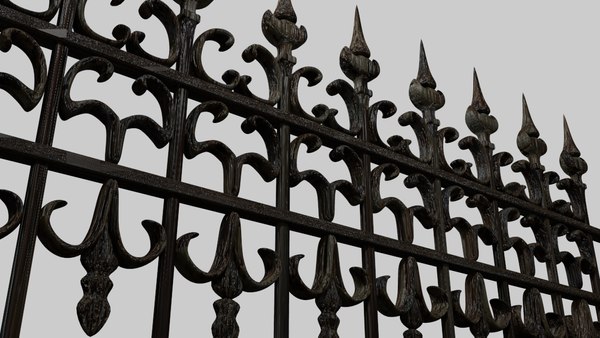 3D old black railing model - TurboSquid 1312957