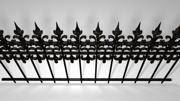3D old black railing model - TurboSquid 1312957
