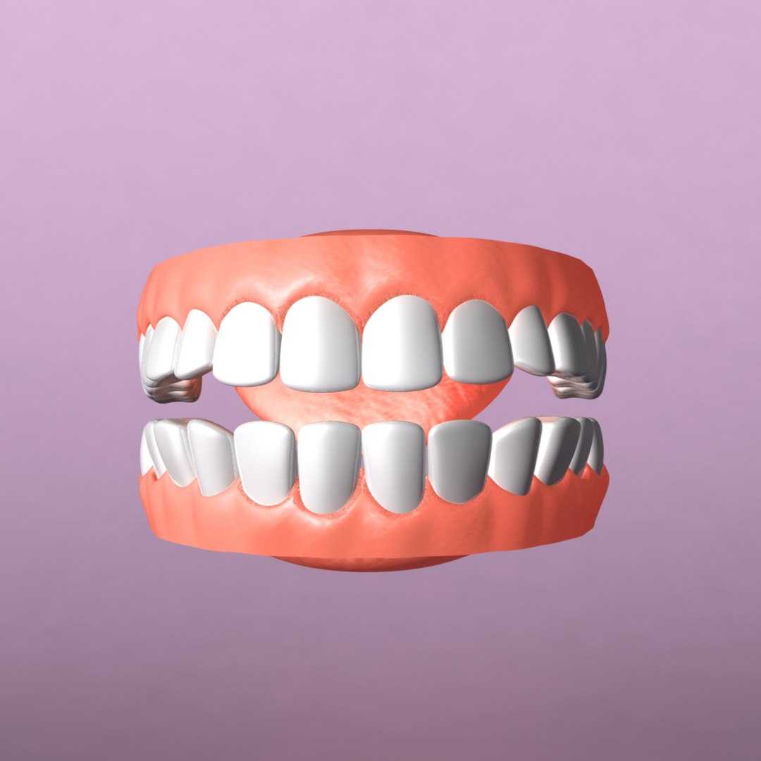 3ds max set teeth