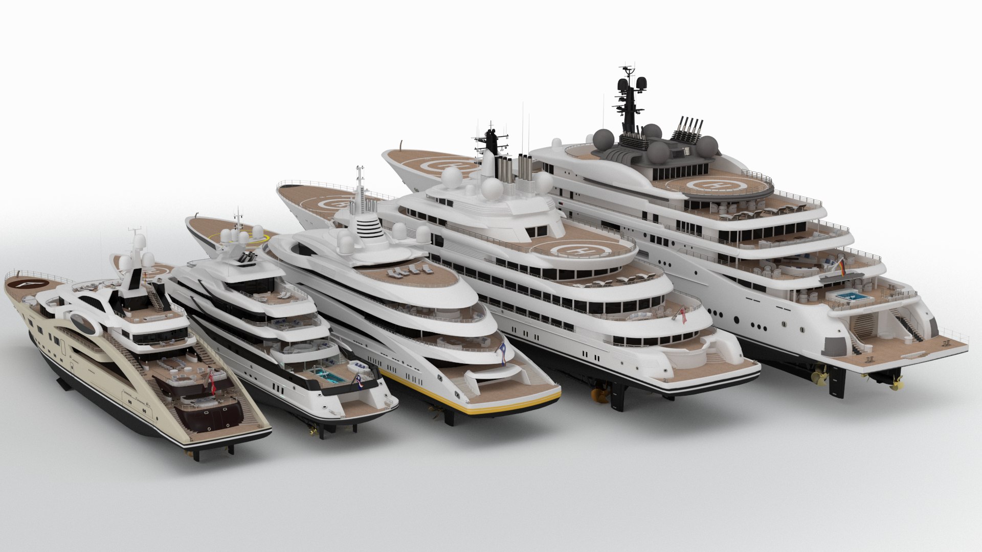 3D Collection Yacht Bay Three Model - TurboSquid 2252512