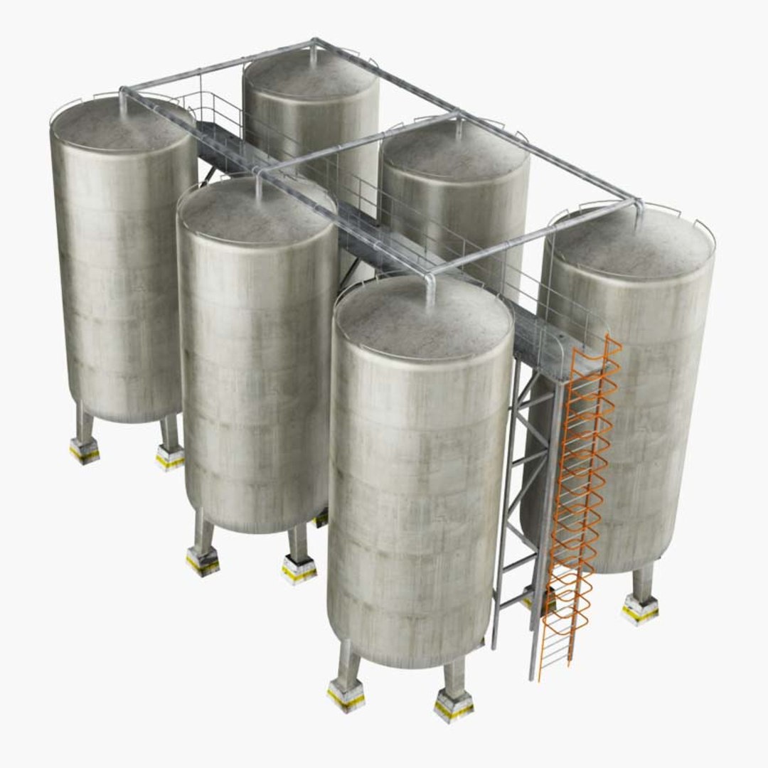 3D Oil Storage Tank - TurboSquid 1342525