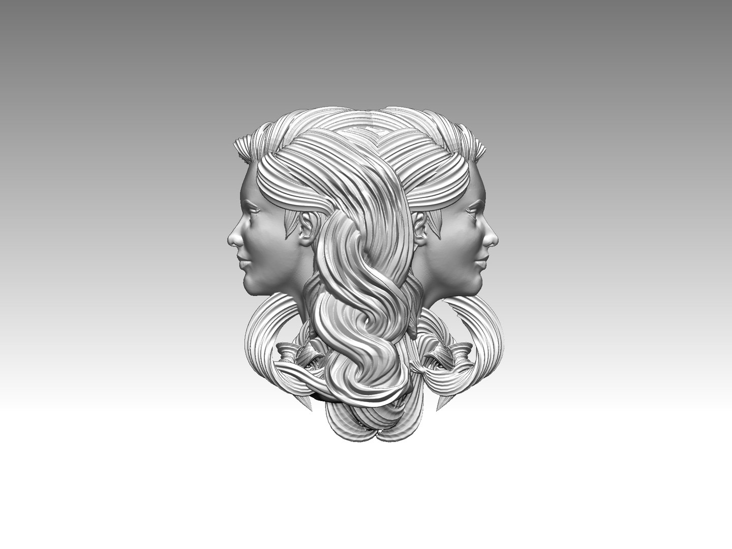 3D Twins Statue Girls - TurboSquid 2381892