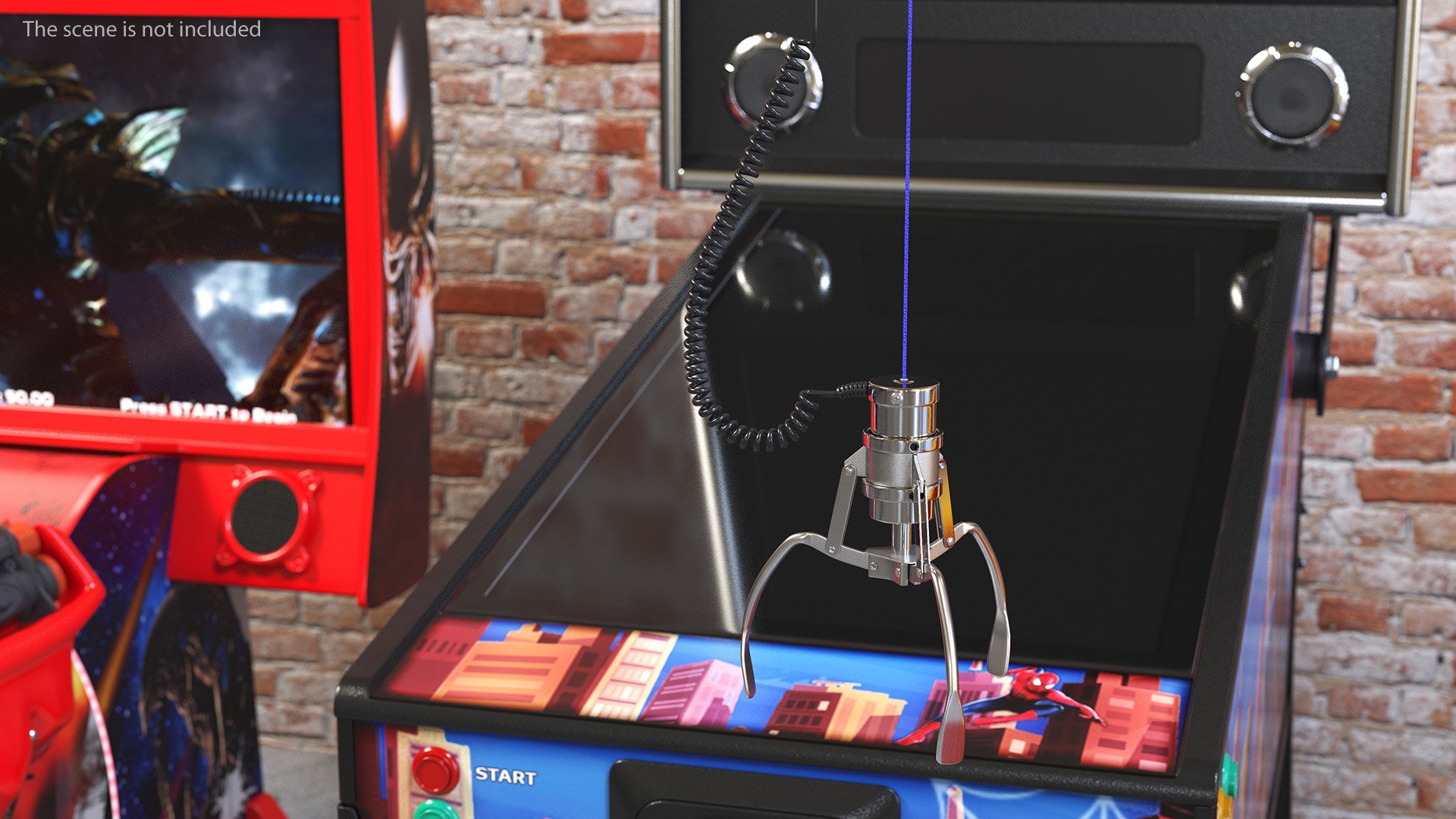 Arcade Machine Crane Claw Rigged For Maya Model - TurboSquid 2167710