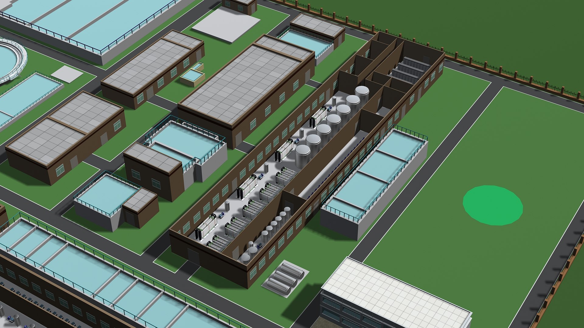 3D Sewage Treatment Plant - TurboSquid 1911055