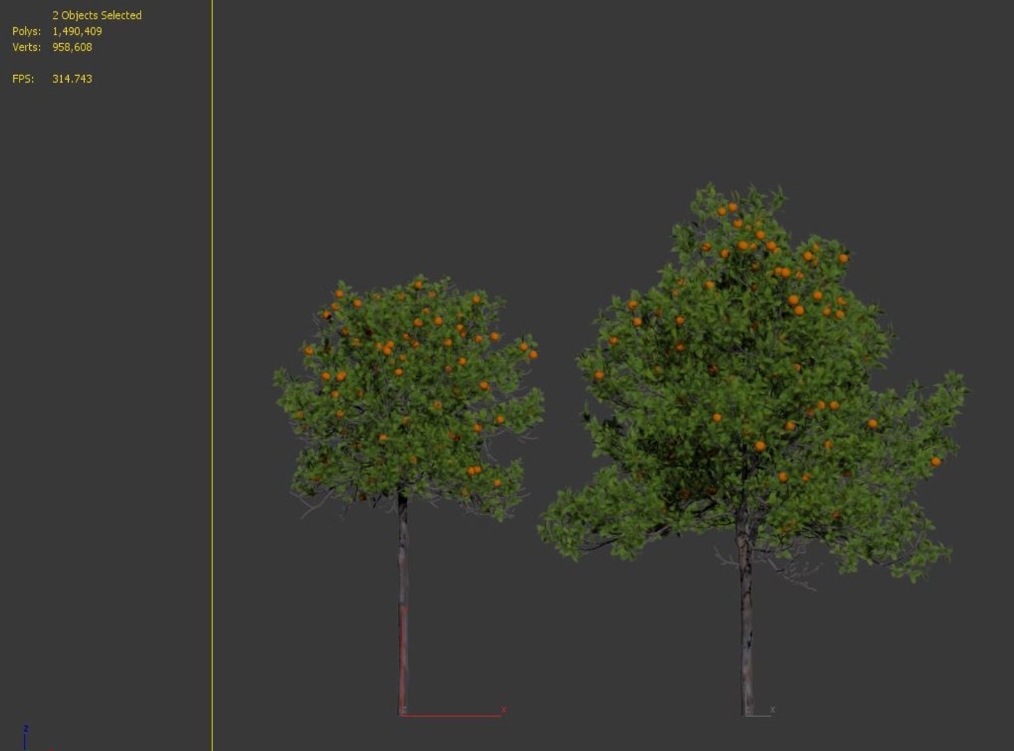 3D Orange Tree - TurboSquid 2043610
