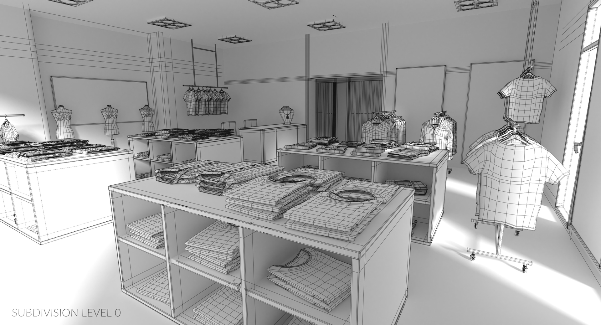 Clothes shop model - TurboSquid 1418448