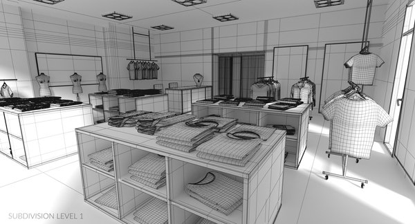 Clothes shop model - TurboSquid 1418448