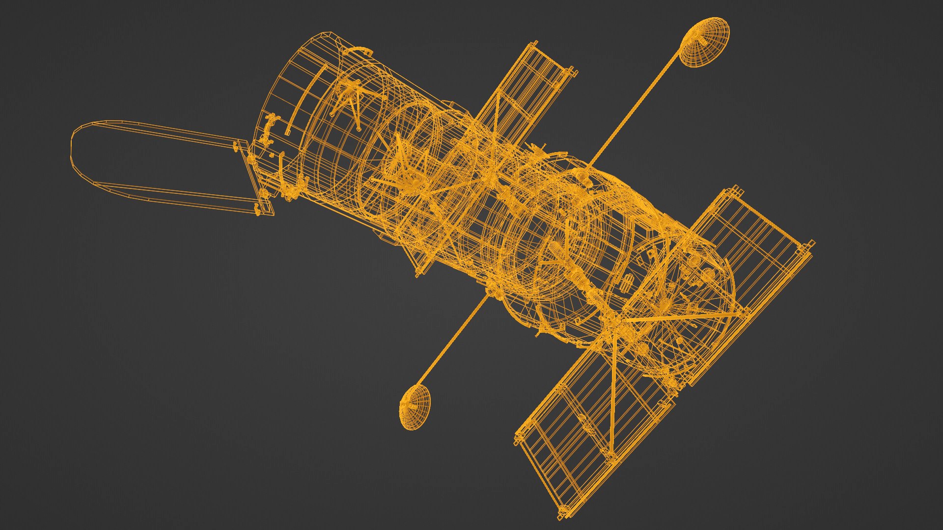 Hubble Space Telescope 3d Model