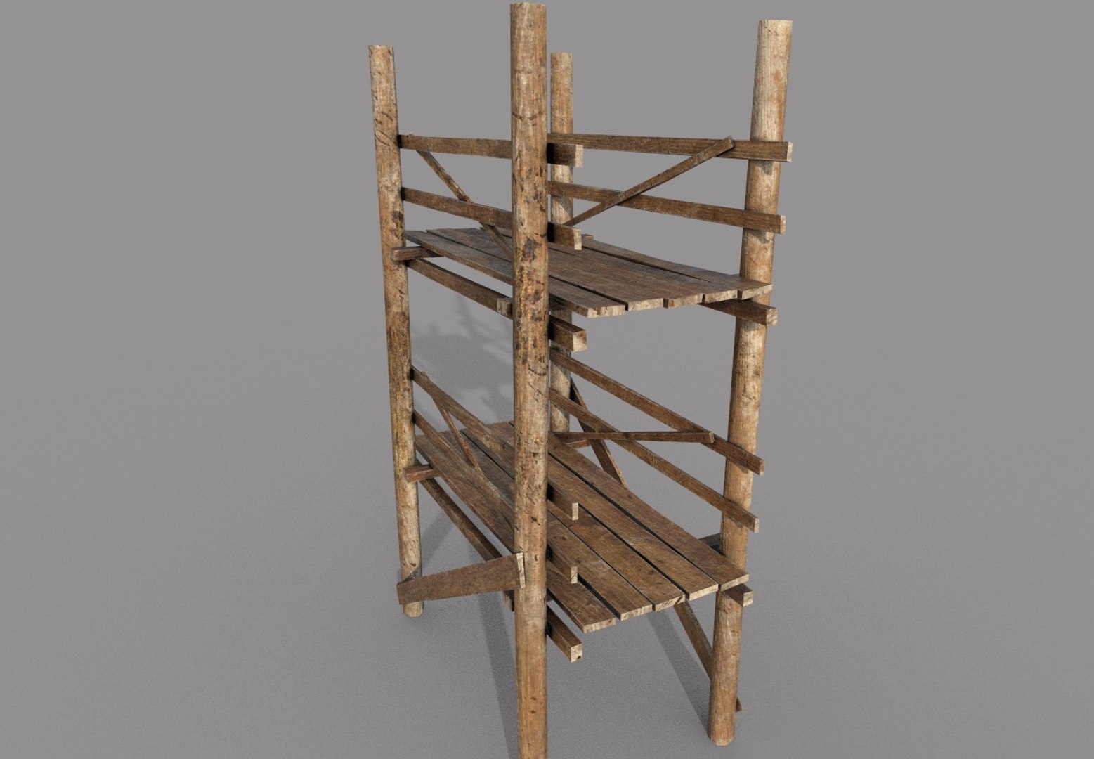 Wooden Scaffolding Model - TurboSquid 1749141