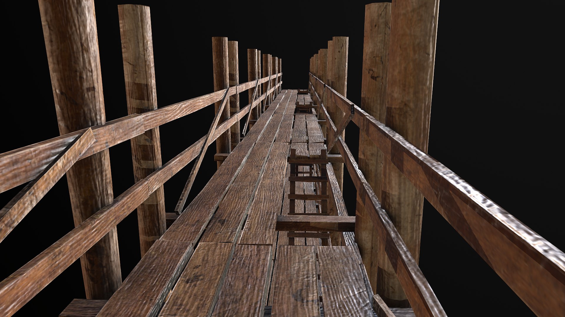 Wooden Scaffolding Model - TurboSquid 1749141