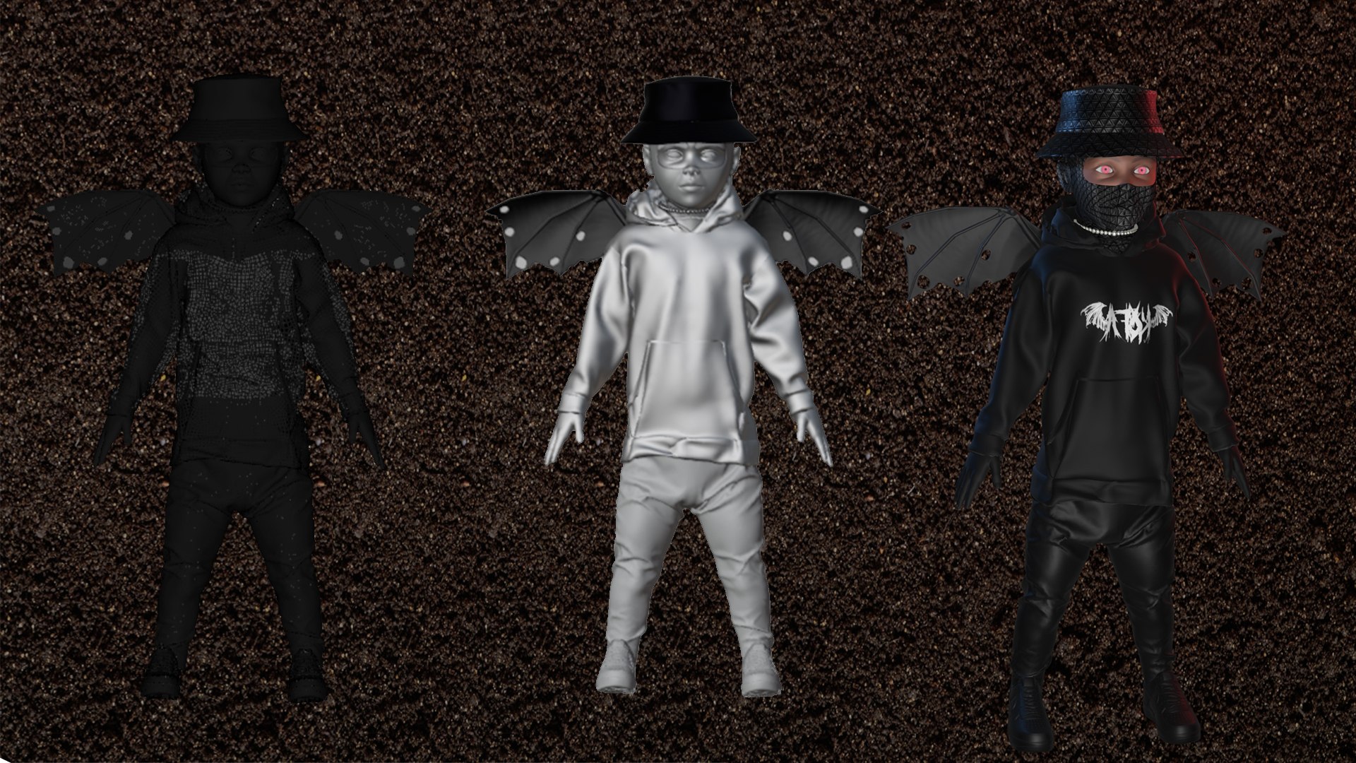 High Poly Bat Boy With Small Bat Wings 3D Model 3D Model - TurboSquid ...