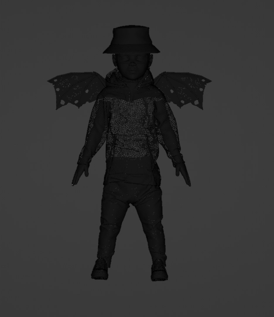 High Poly Bat Boy With Small Bat Wings 3D Model 3D Model - TurboSquid ...
