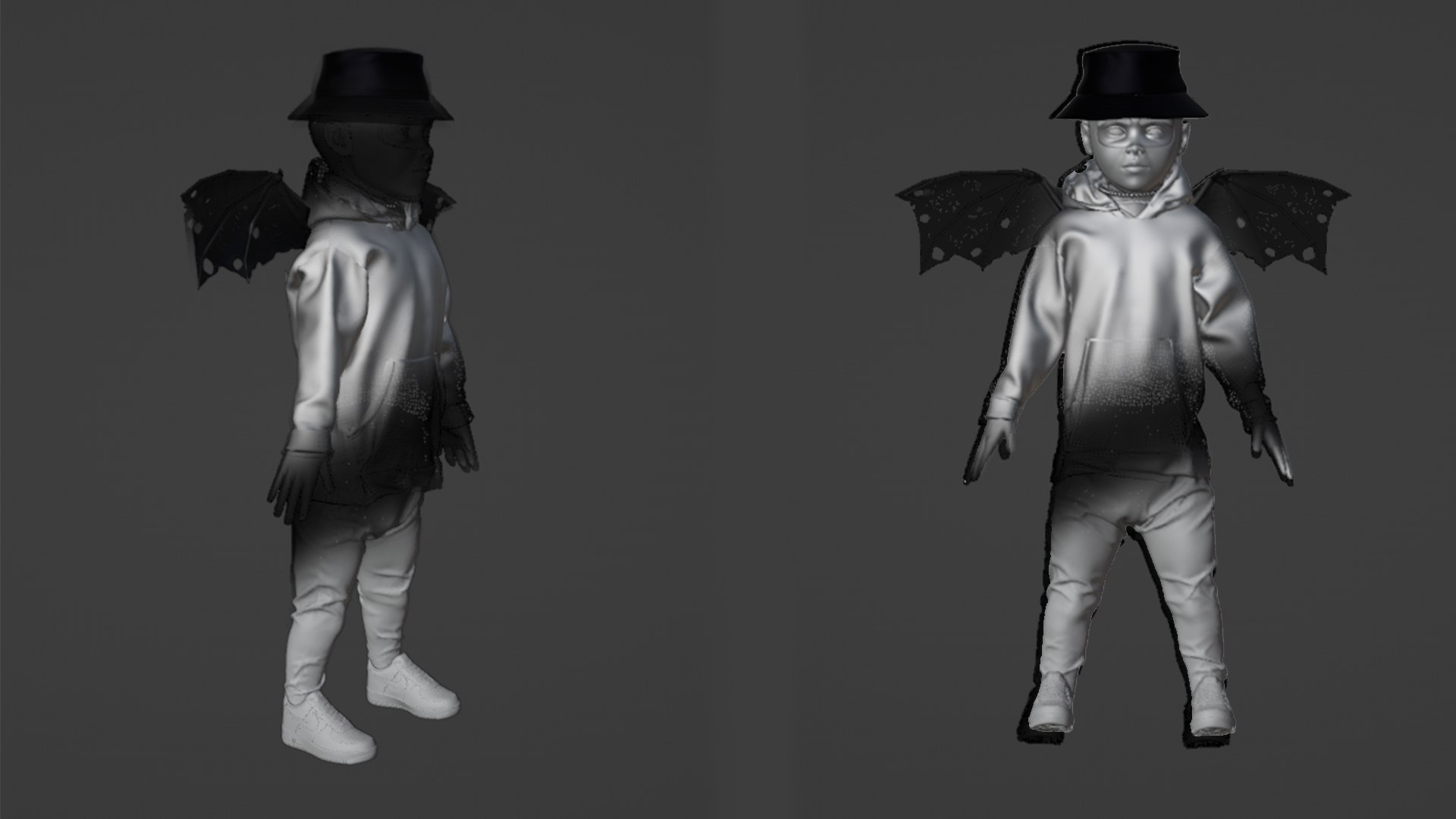 High Poly Bat Boy With Small Bat Wings 3D Model 3D Model - TurboSquid ...