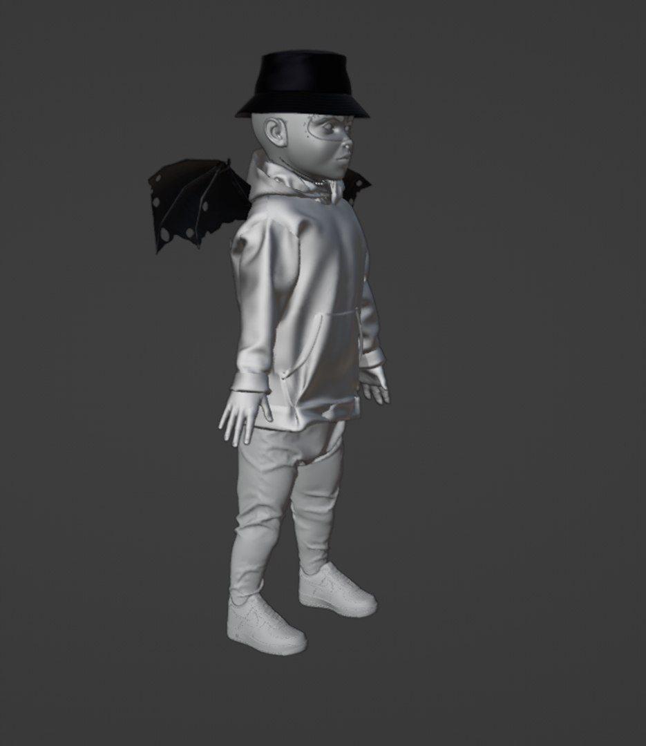 High Poly Bat Boy With Small Bat Wings 3D Model 3D Model - TurboSquid ...