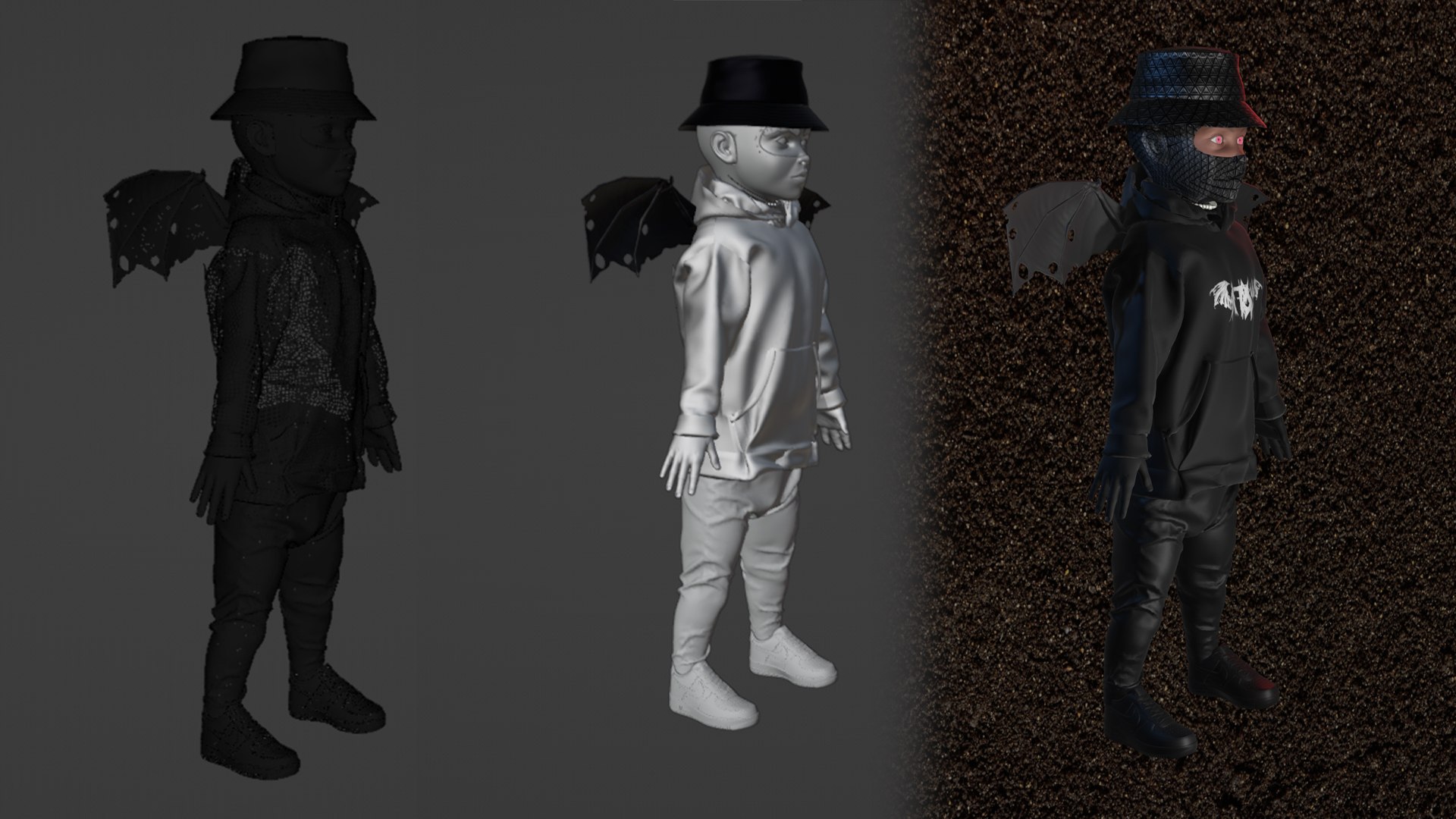 High Poly Bat Boy With Small Bat Wings 3D Model 3D Model - TurboSquid ...