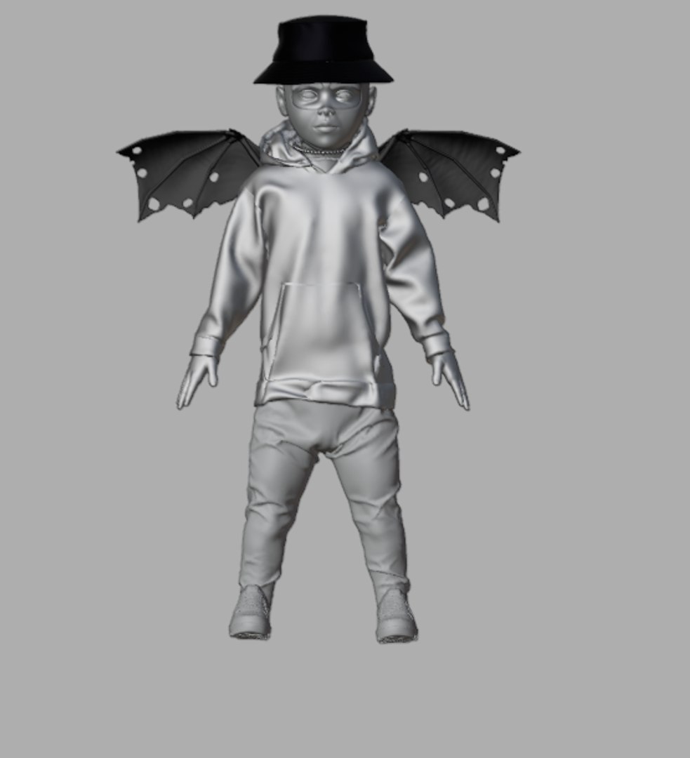 High Poly Bat Boy With Small Bat Wings 3D Model 3D Model - TurboSquid ...