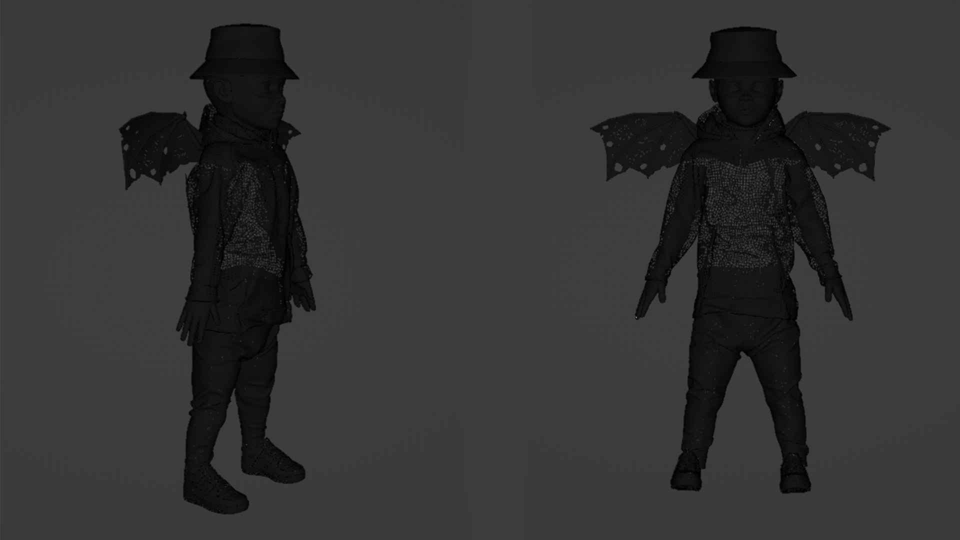 High Poly Bat Boy With Small Bat Wings 3D Model 3D Model - TurboSquid ...