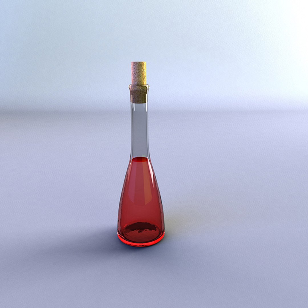 3d Obj Glass Bottle