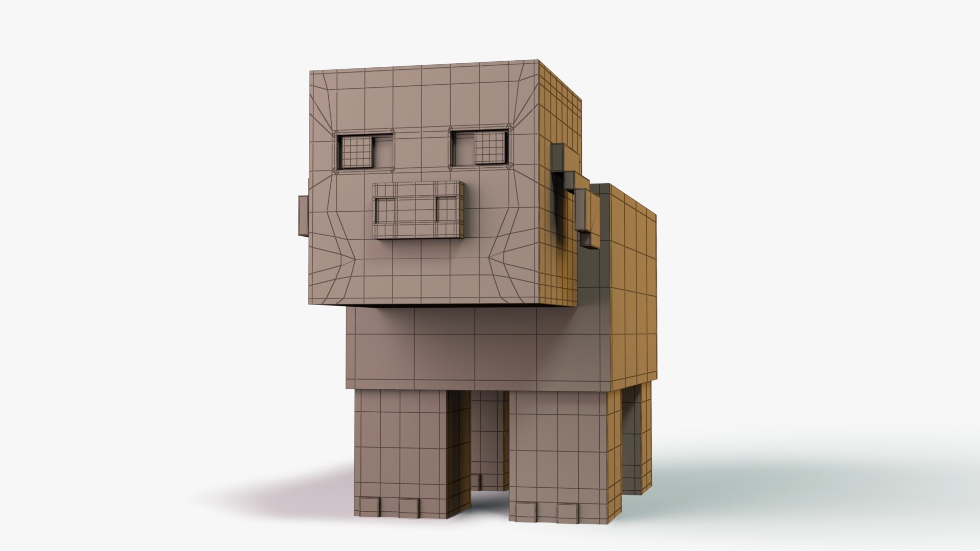 3D Model Minecraft Warm Pig - TurboSquid 2409036