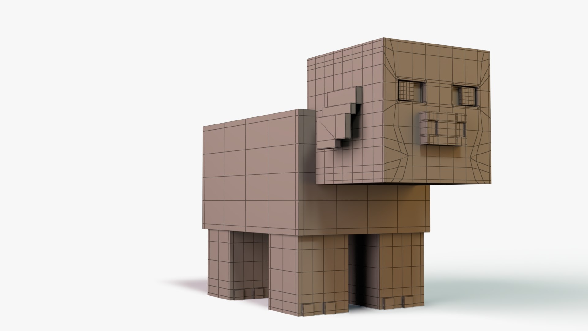 3D Model Minecraft Warm Pig - TurboSquid 2409036