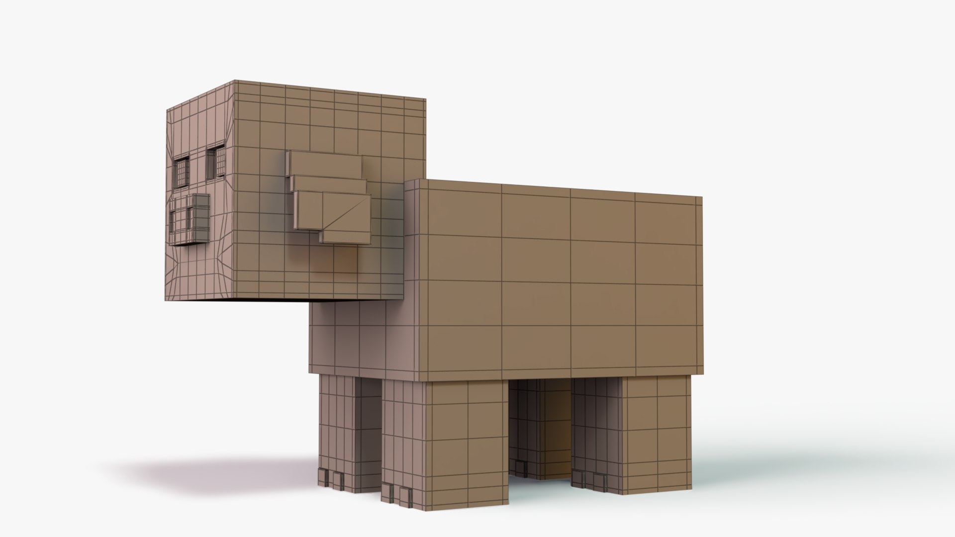 3D Model Minecraft Warm Pig - TurboSquid 2409036