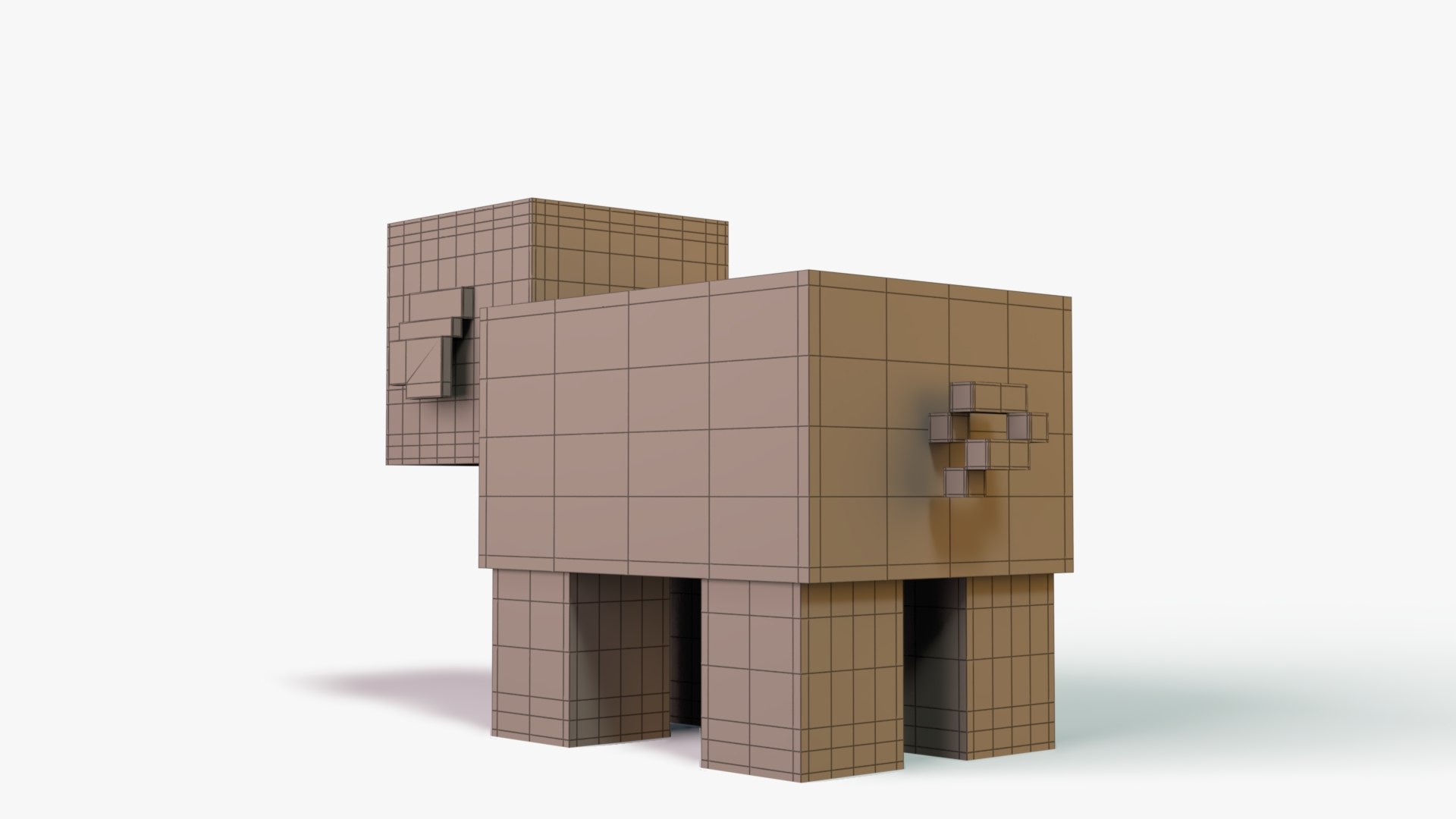 3D Model Minecraft Warm Pig - TurboSquid 2409036