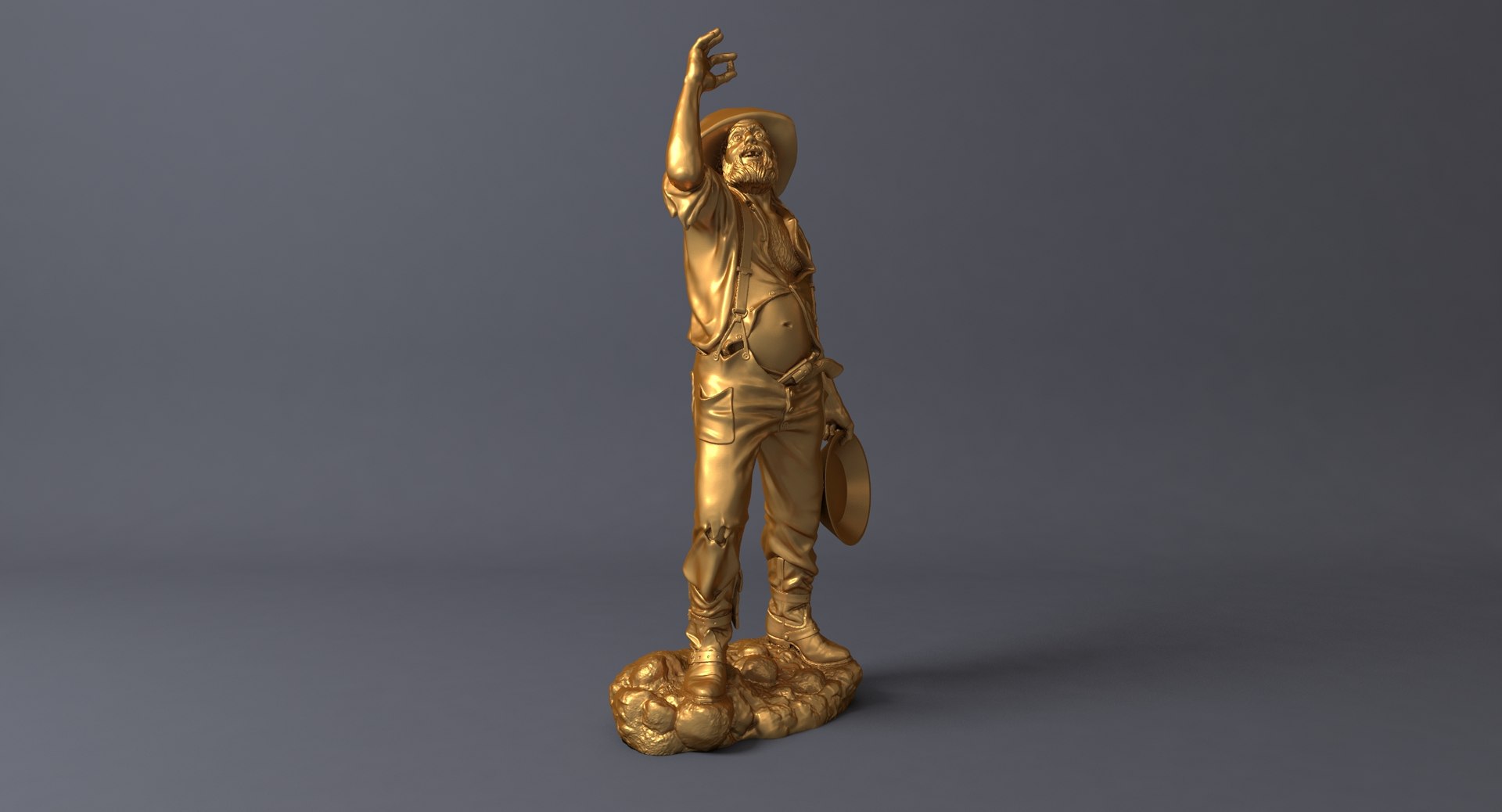 3d Model Gold Digger Figurine