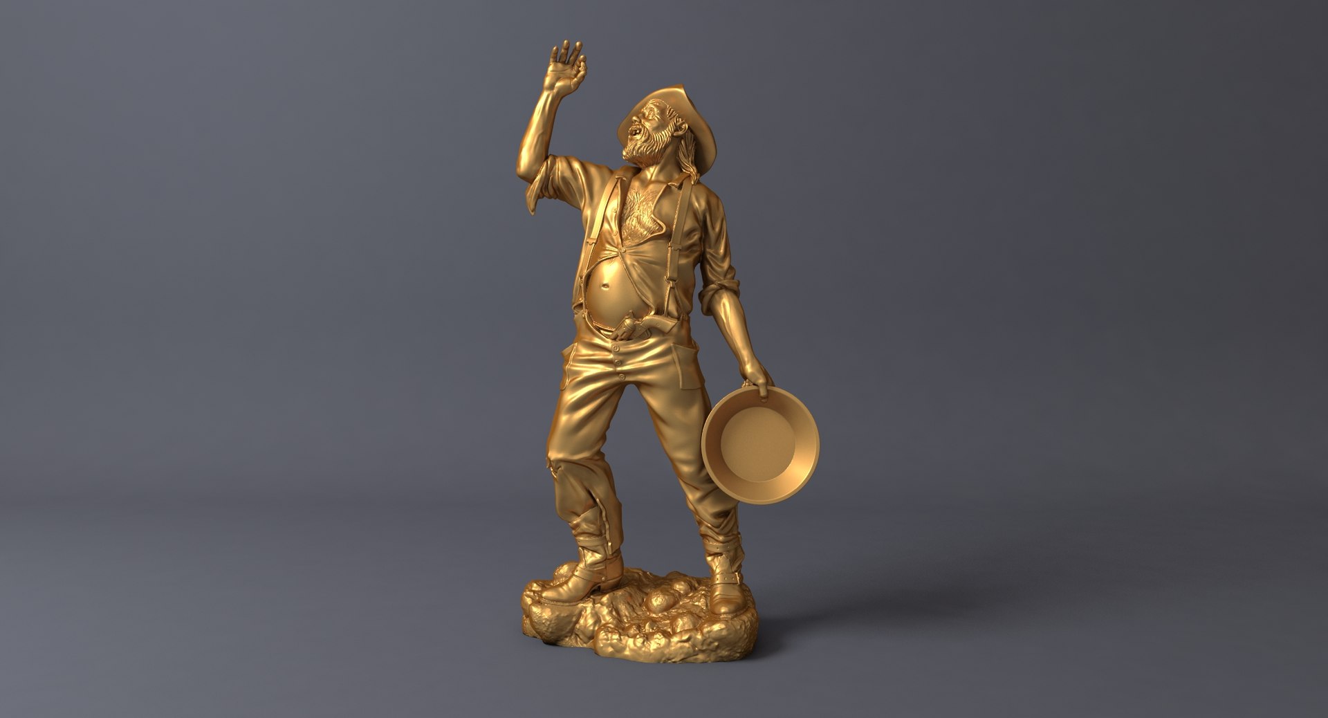 3d Model Gold Digger Figurine