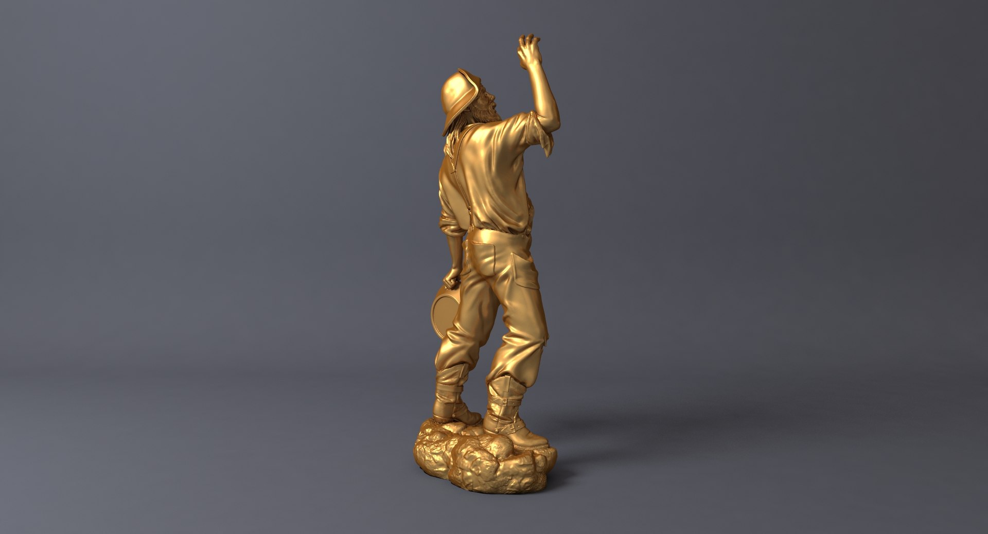 3d Model Gold Digger Figurine