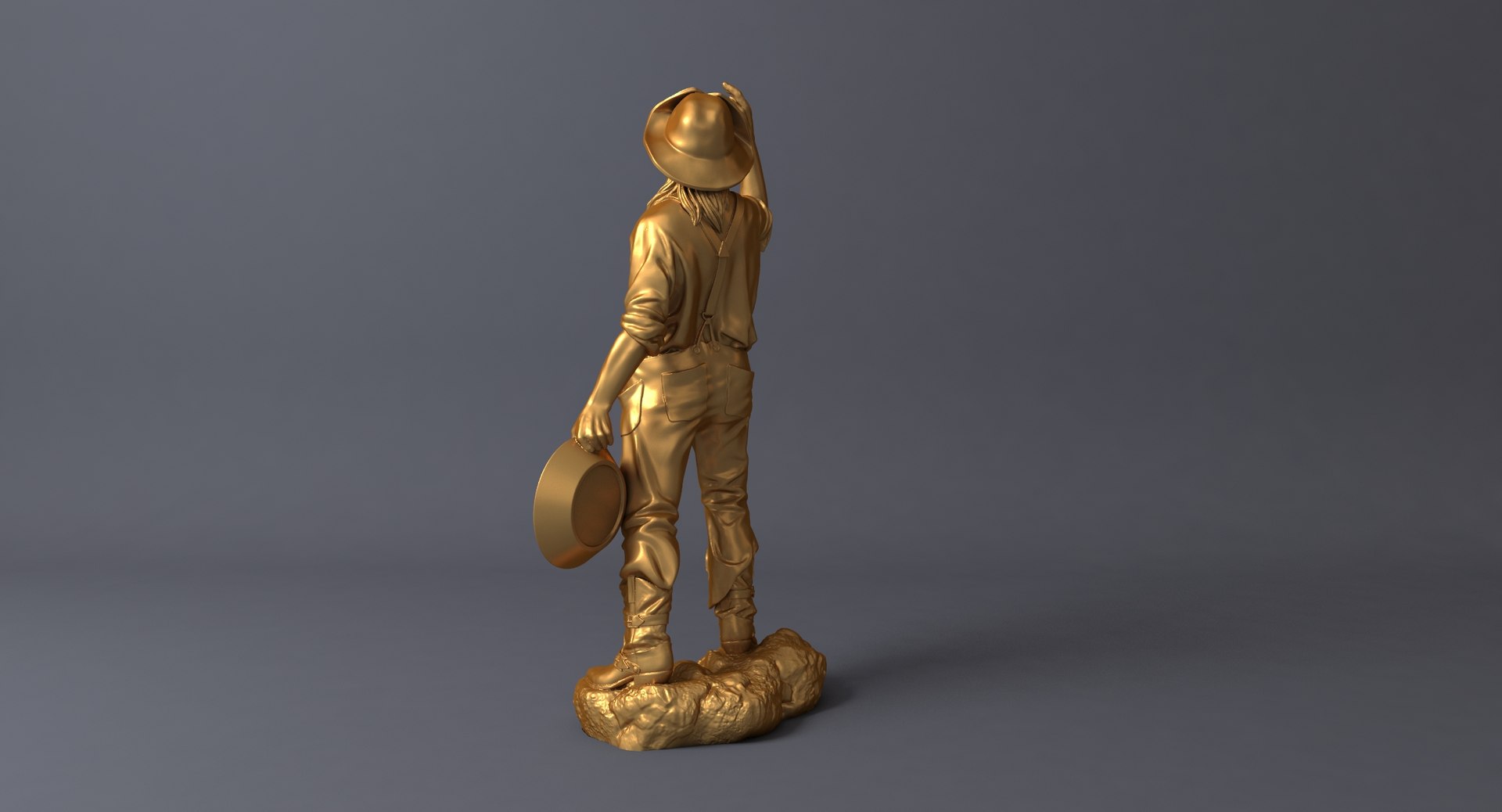 3d Model Gold Digger Figurine