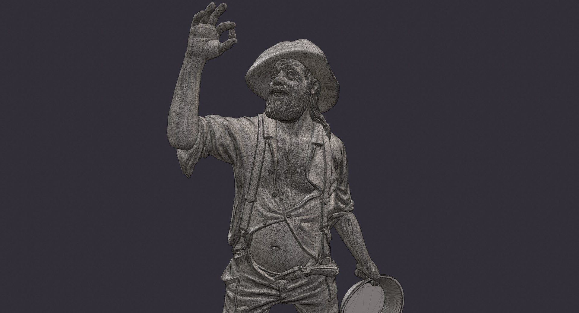 3d Model Gold Digger Figurine