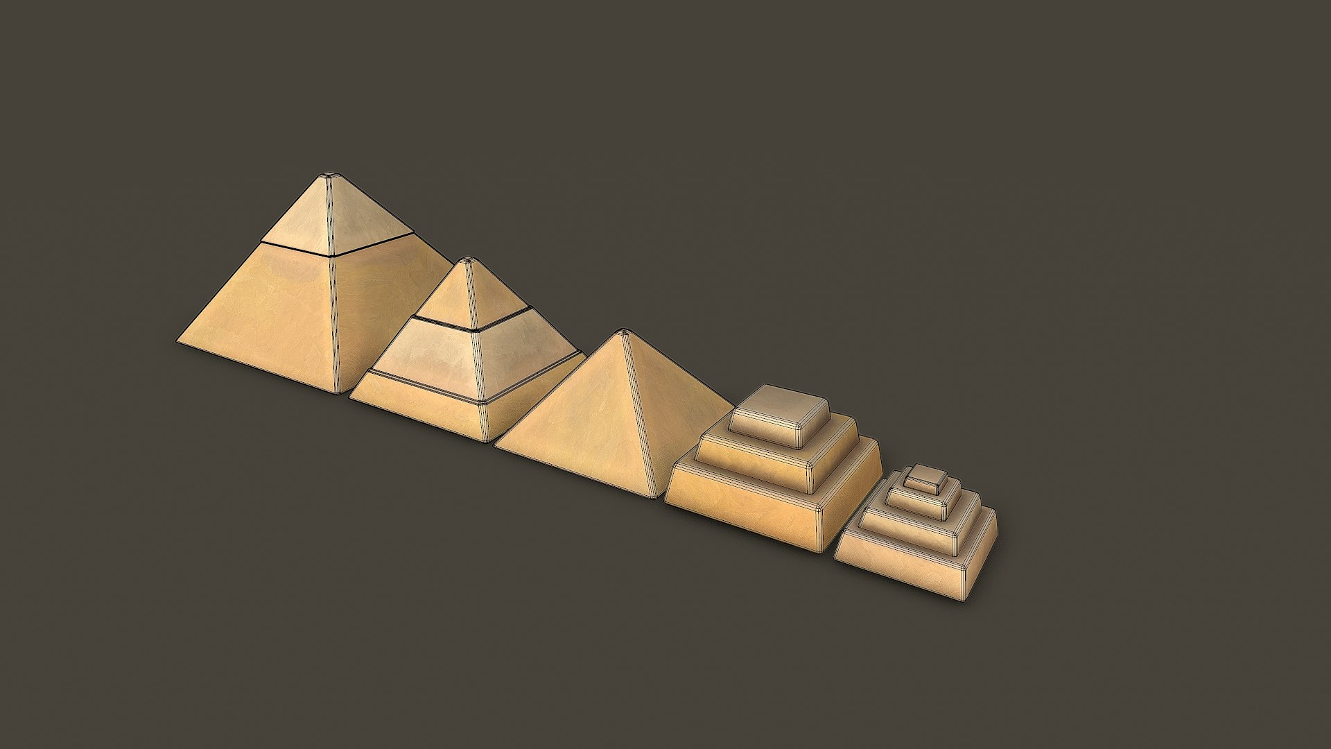 Egyptian Pyramids 3D model - TurboSquid 1970975