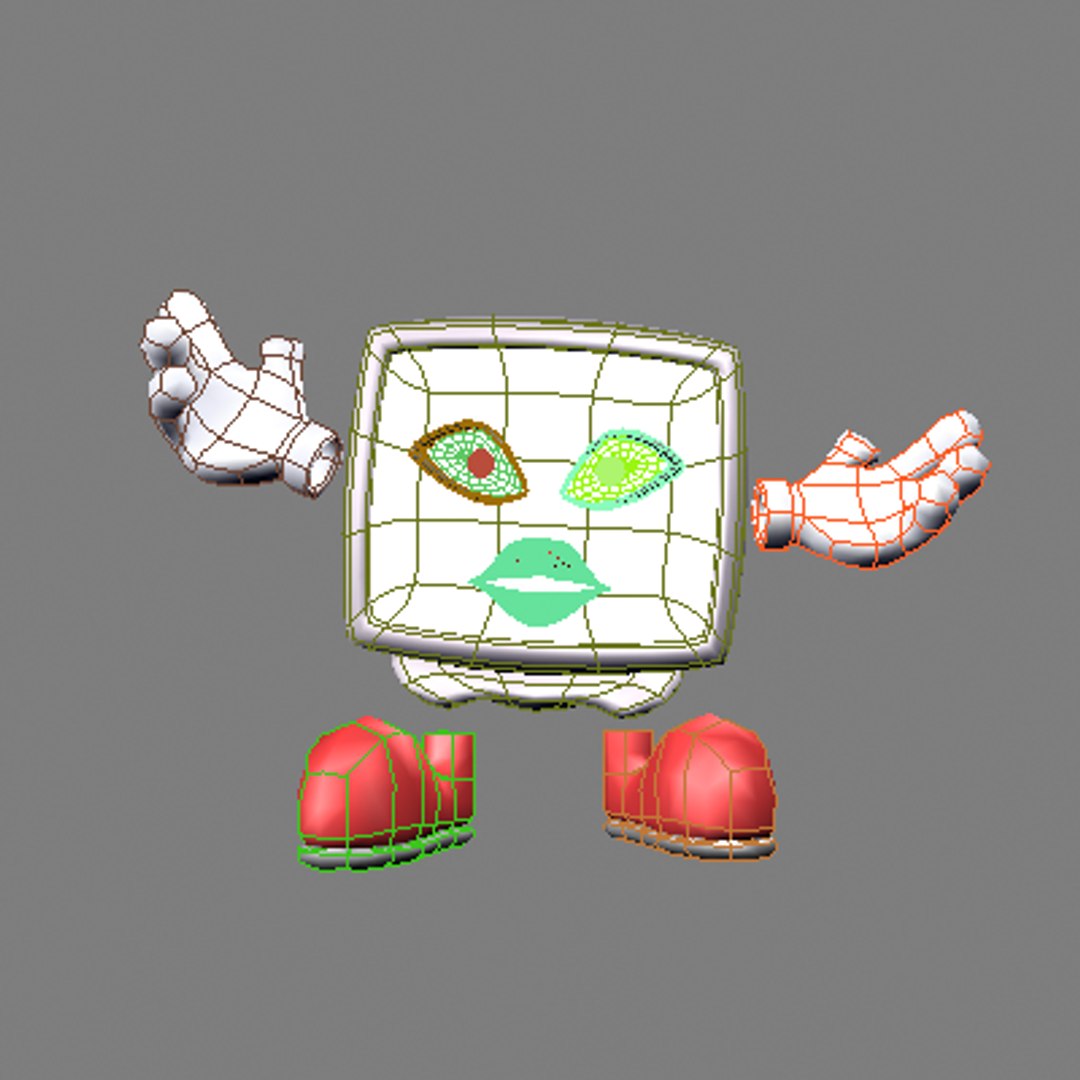 3d Rigged Computer Assistant Character Model