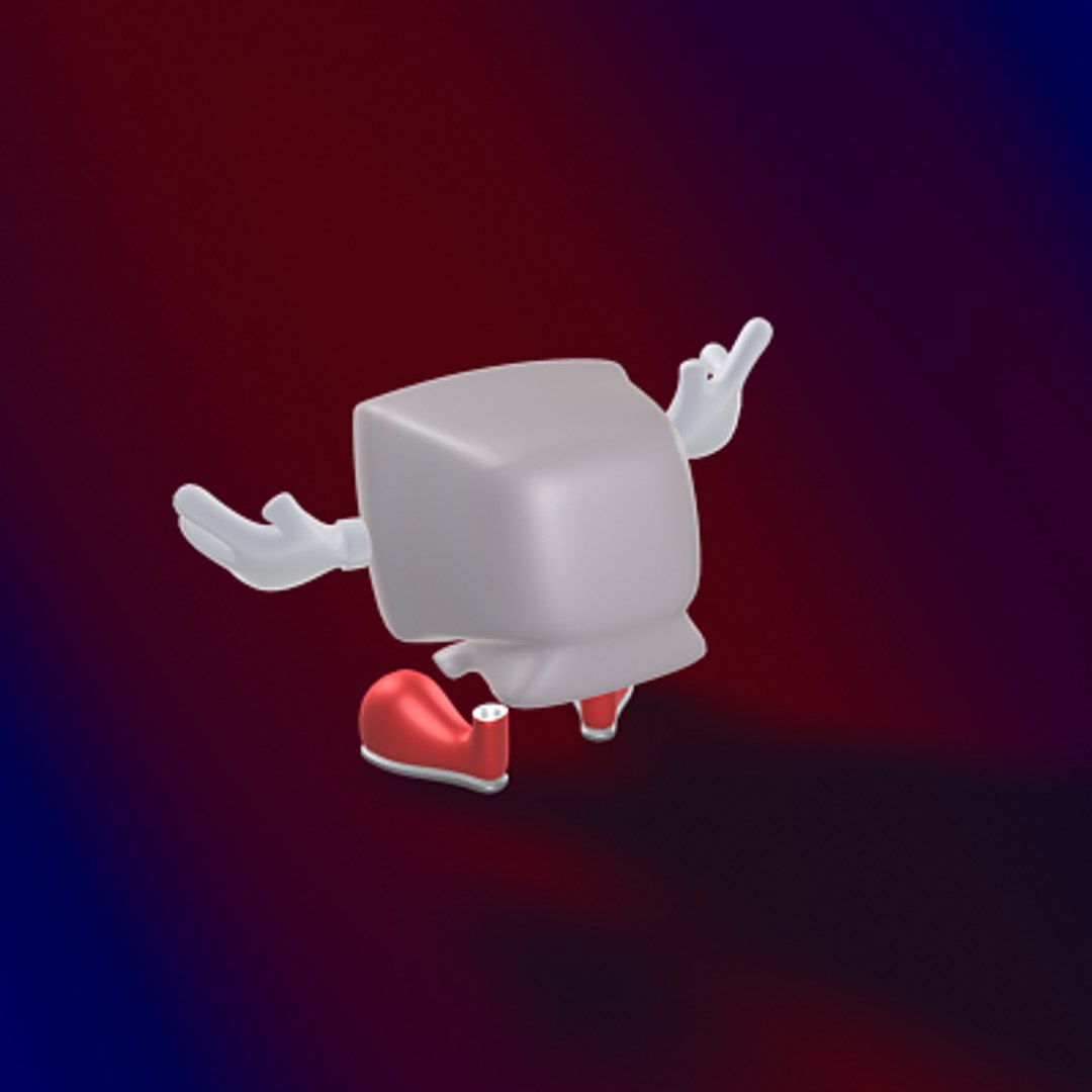 3d Rigged Computer Assistant Character Model