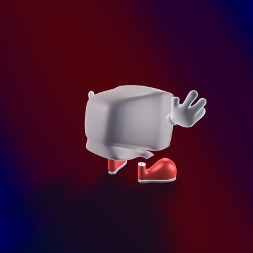 3d Rigged Computer Assistant Character Model