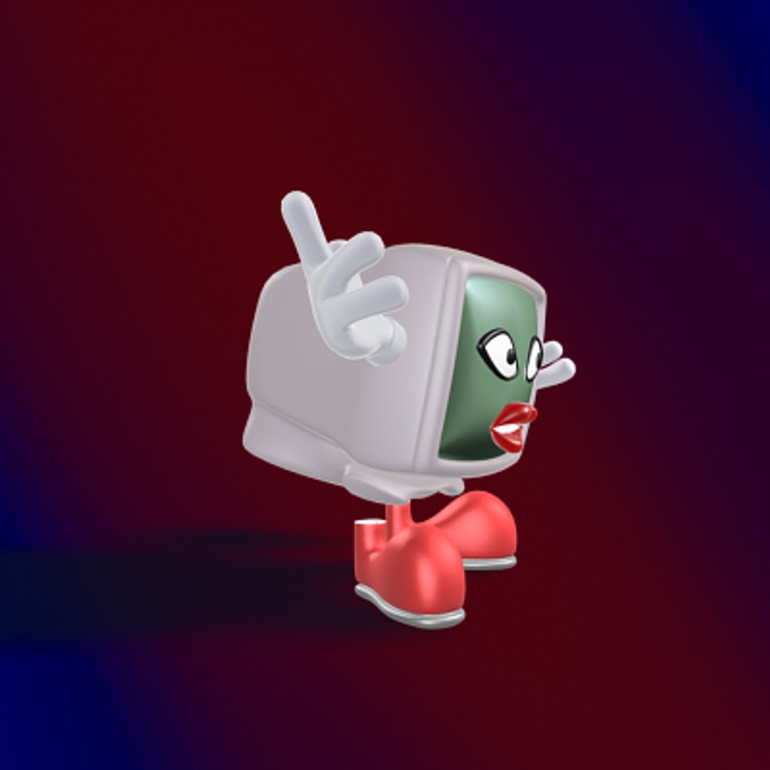 3d Rigged Computer Assistant Character Model
