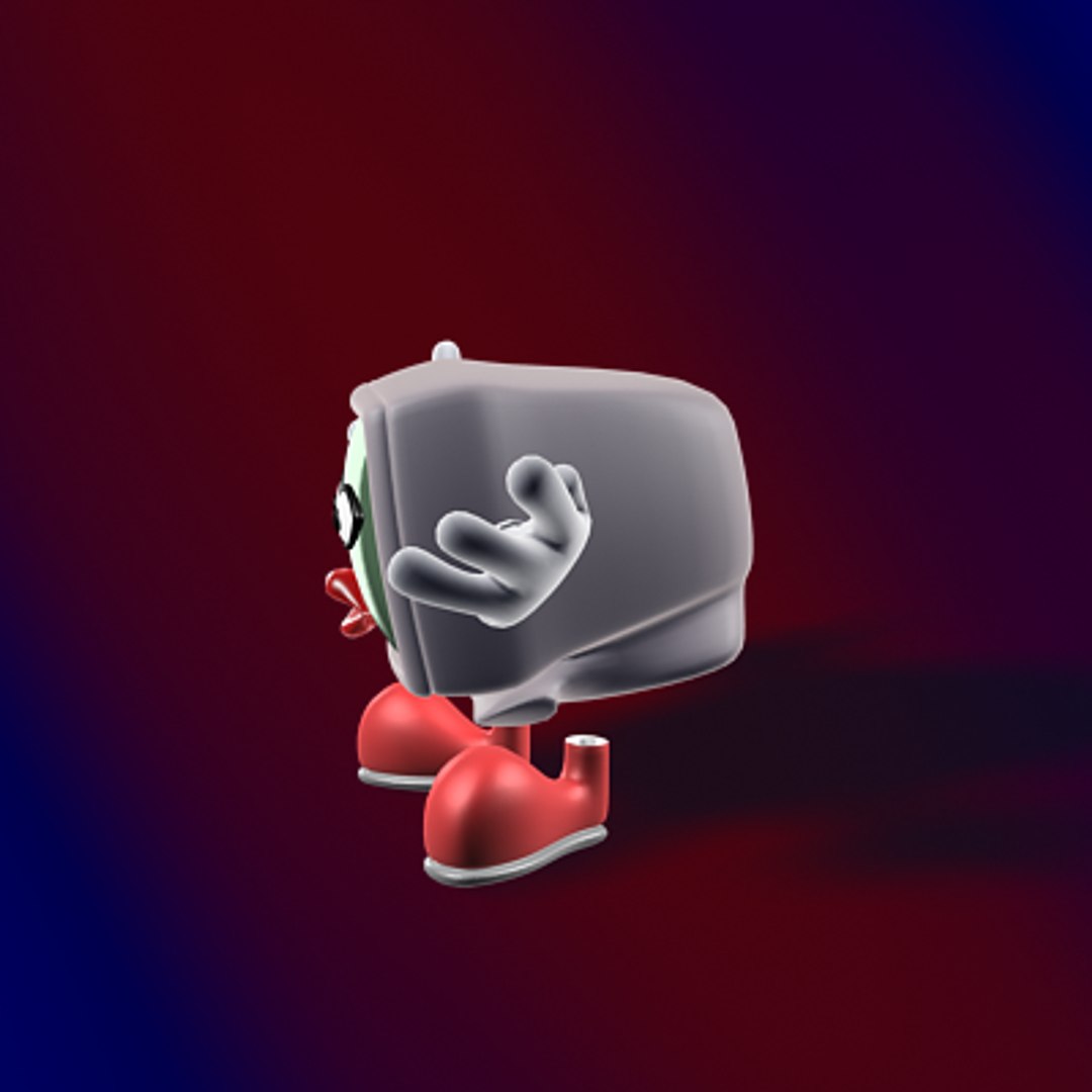 3d Rigged Computer Assistant Character Model