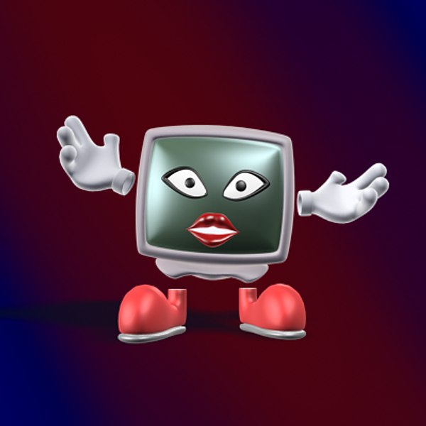 3d rigged computer assistant character model
