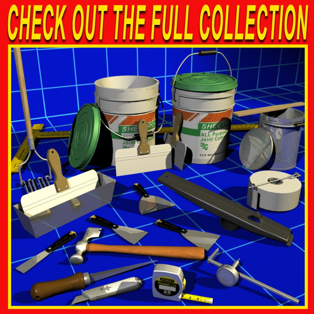 3d Model Wood Working Tool Set